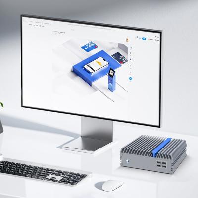 China Barebone Desktop Fanless Industrial PC I3 I5 I7 With Dual Network for sale