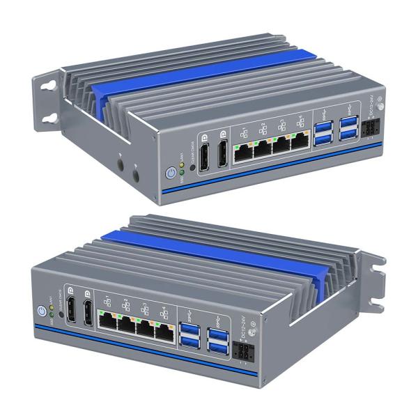 Fanless Mini PC 12th Gen Intel I5 I7 4 Lan Port Support Vesa Mount