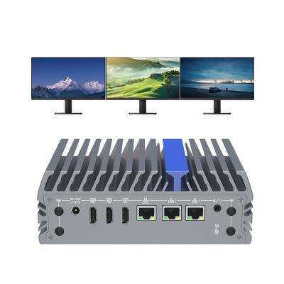 Cina 12a generazione Intel i3 1215U Mini PC Triple HDMI 4K Compact Industrial Control PC in vendita