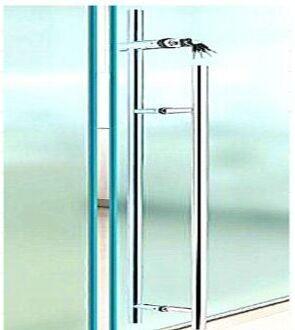 China Office Sliding Glass Door Handle With Key Lock / Stainless Steel Door Pulls for sale