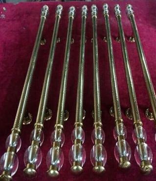 China Glass Crystal Door Handles / 1.0 MM -1.2 MM Thickness Crystal Door Knob for sale