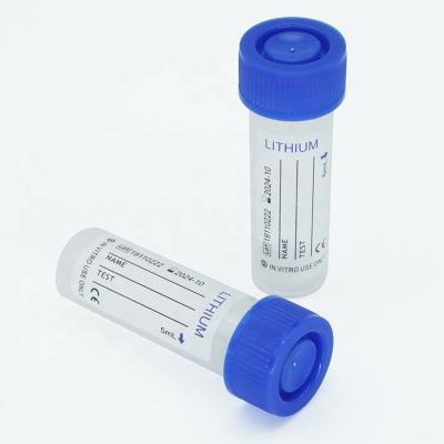 Cina Medical Plastic Blood Collection Tube Non Vacuum K3 Edta Tube With Screw Cap 2.5ml 5ml in vendita