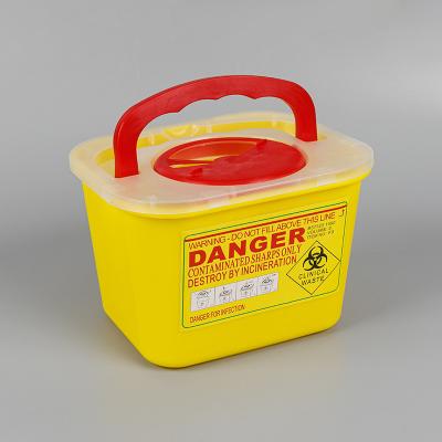 China Safe Box Sharp Needle Disposal Container 1L 2L 3L 5L 7L 13L Capacity Sharp Safe Containers for sale