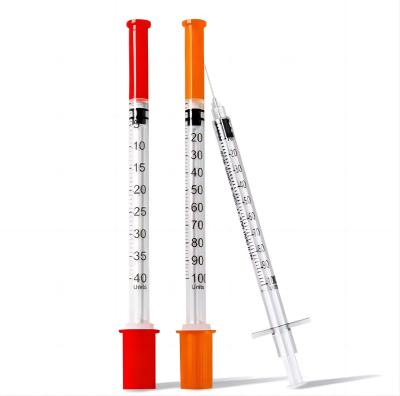 China Home Use Plastic Insulin Syringe 0.3ml 0.5ml 1ml Disposable Medical Injection Plastic Insulin Syringe Te koop