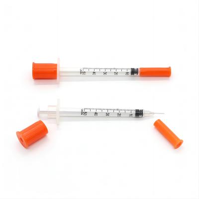 China Home Use Plastic Insulin Syringe 0.3ml 0.5ml 1ml Disposable Medical Injection Plastic Insulin Syringe Te koop