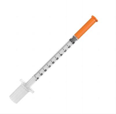 Cina Disposable Safety Ultra- Fine Orange Insulin Syringes OEM 0.3ml 0.5ml 1ml Disposable Insulin Syringe Manufacturer in vendita