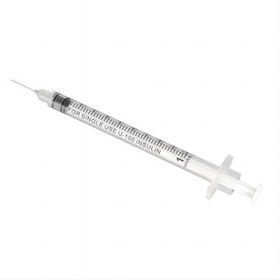 Cina Disposable Safety Ultra- Fine Orange Insulin Syringes OEM 0.3ml 0.5ml 1ml Disposable Insulin Syringe Manufacturer in vendita