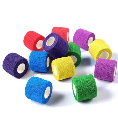 China Colored Waterproof Non-Woven Self Adhesive Elastic Cohesive Bandage Flexible Cohesive Bandage for sale