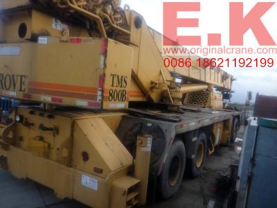 China 80t Grove hydraulic truck mobile crane jib crane boom crane truck mounted crane (TMS800B) for sale