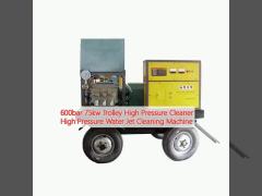 600bar 75kw Trolley Hoogdrukreiniger Hoogdrukwaterstraalreinigingsmachine