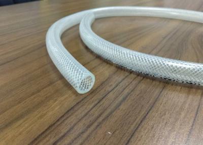 3 / 8 Inch Clear PVC Braided Pipe / Polyester Reinforced Plastic Hose