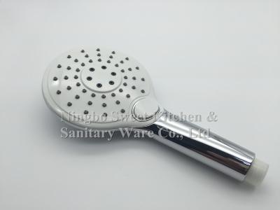 China ABS material three flow functions push button shower hand head shower new style for sale