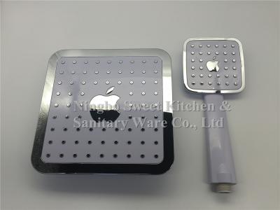 China Chrome plating single flow shower head hand shower set overhead shower rain shower kit for sale