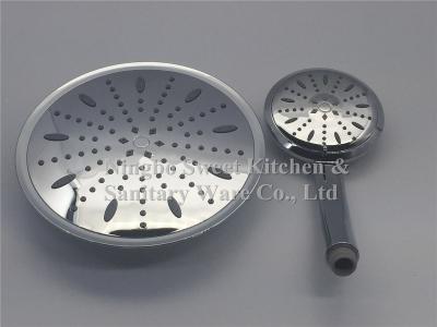 China Hot sell Double face Chrome plating round shower head hand shower set overhead shower rain shower kit for sale