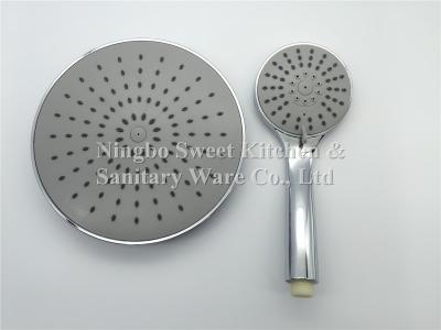 China ABS material chrome plating shower head hand shower set overhead shower rain shower set bathroom  accessories for sale