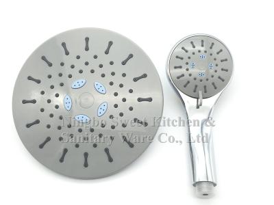 China ABS material chrome plating shower head hand shower set overhead shower rain shower set bathroom  accessories for sale