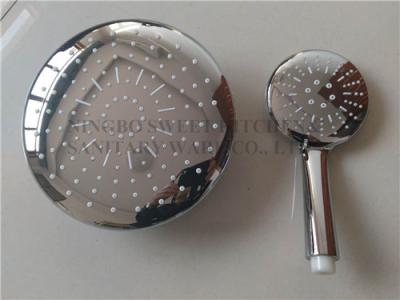 China High quality completely chrome plating shower head hand shower top shower spray shower set three flows for sale