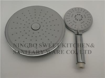 China chrome plating shower head hand shower set round overhead shower rain shower ABS bathroom shower for sale