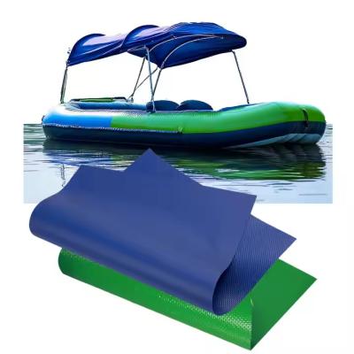 China 850GSM 1000D Inflatable Boat Fabric PVC Coated Polyester Woven Tarpaulin Chemical Proof for sale
