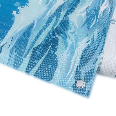 Quality Spray Painting PVC Mesh Fabric 1000D 12*12 450g For Sports Buildings for sale
