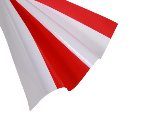Quality Long Lasting Polyester Fabric PVC Striped Tarpaulin 500DX500D 18X12 500G for sale