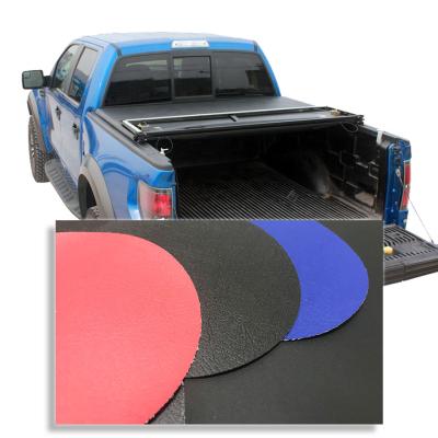 China Tonneau Cover Vinyl Fabric Material Waterproof Fabric Black PVC Leather Grain for Truck Tonneau Cover for sale
