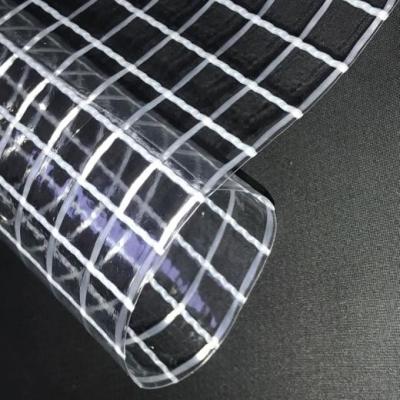 China Fire-retardant Anti-static Lightweight Transparent Mesh Polyester Fabric Tarpaulin for Wedding and Bag Use for sale
