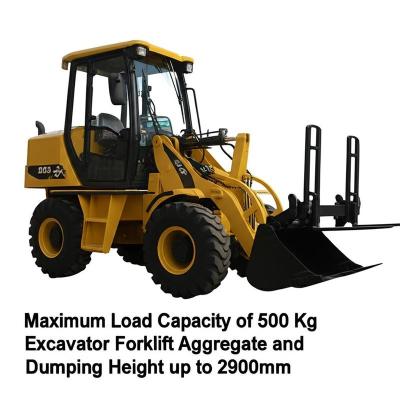 China Maximum Load Capacity of 500 Kg with Excavator Forklift Aggregate and Dumping Height up to 2900mm for sale