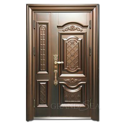 China United Kingdom Style Class a Burglar Latest Design Fire Rated Main Exterior Security Steel Doors for Villa for sale