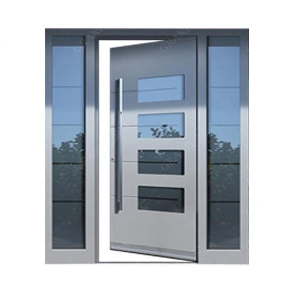 Quality Modern American Luxury Black House Main Exterior Security Stainless Steel Front Entry Doors With Smart Lock for sale