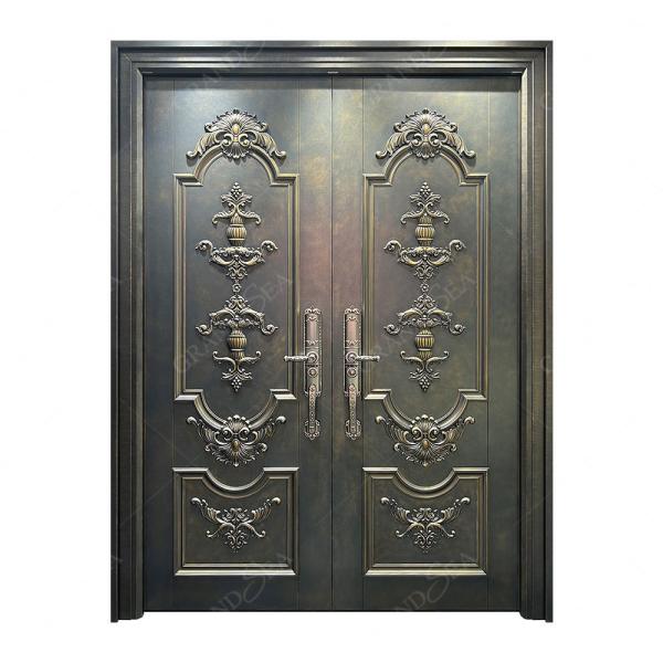 Quality Villa Aluminum Door Stainless Steel   Security Door With Smart Lock Entrance Door  for House for sale
