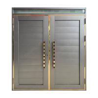 Quality New Listed Modern Style Double Leaf Safety Emergency Exit Metal Door Fire Rated for sale