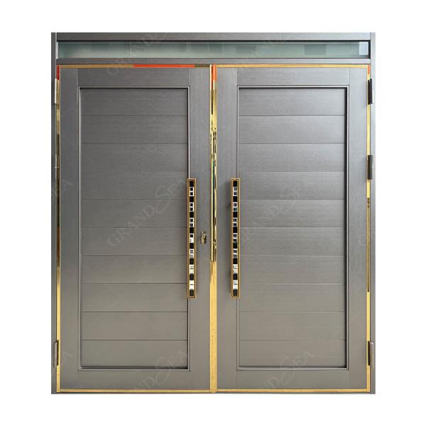 Quality New Listed Modern Style Double Leaf Safety Emergency Exit Metal Door Fire Rated Strong Stainless Steel Door for sale
