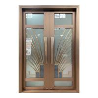 Quality Luxury Golden Color Fashion Hotel Main Entrance Design Security Anti- Rust 304 for sale