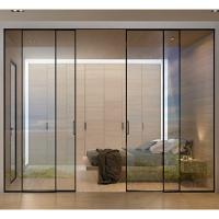 Quality European Standard Design Frameless Aluminum Interior Noiseless Sliding Door for for sale