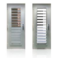 Quality White Aluminum Framed Storm Aluminium Swing Door Exterior Glass Louver Door for sale