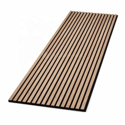 Absorción de sonido de alta calidad 2.4m / 2.7m / 3.0m Acupanela de madera de pizarra de madera acústica de pizarra para pared o decoración