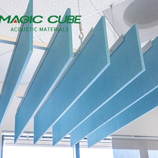 Quality Square 12mm Thickness Sound Absorbing Baffles Fire Resistance and Eco Friendly for sale