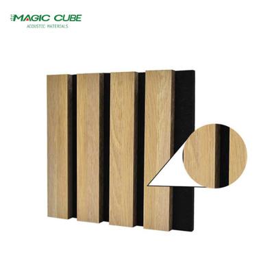 China Custom Pattern Wooden Acoustic Slat Eco-friendly Soundproofing for Office Building for sale