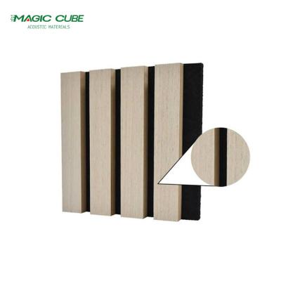 China Custom Pattern Wooden Acoustic Slat Eco-friendly Soundproofing for Office Building for sale