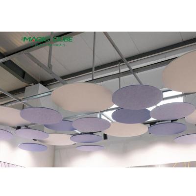 Cina Pannelli sonori a soffitto in fibre di poliestere colorate per uffici in vendita