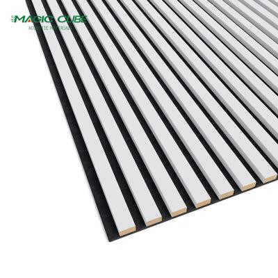 중국 원료 폴리에스터 섬유 음향 패널 목재 슬레이트 벽 소음 격리 판매용