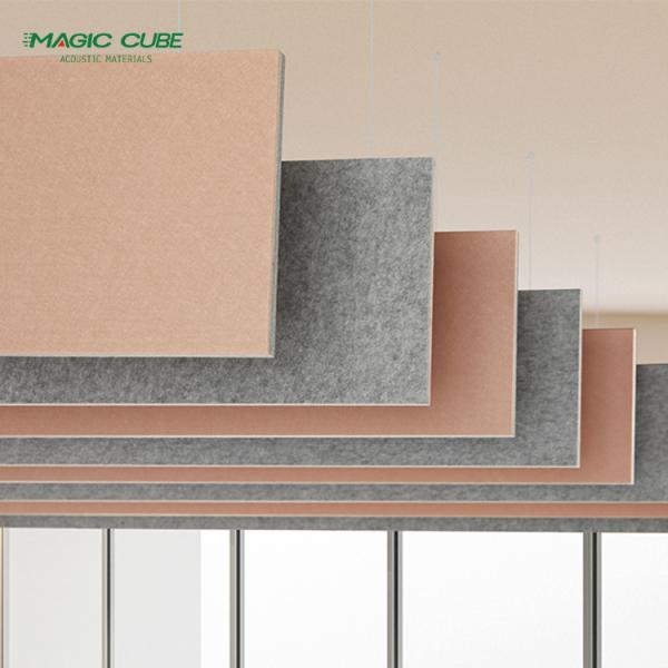 Quality Polyester Fiber PET Hanging Acoustic Baffles Modern Design Artistic Ceilings for sale