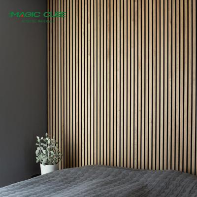 China Sound Absorption Oak Acoustic Panels Coating Finish For Living Room for sale