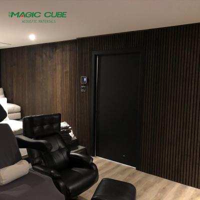 China 2400*600*21mm High Density  Wood Slat Acoustic Panels For Wall Decoration for sale