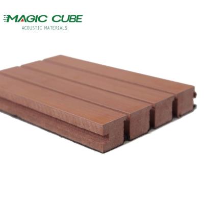 China Customized Pattern E1 MDF Wooden Acoustic Panel Tongue And Groove Edge for sale
