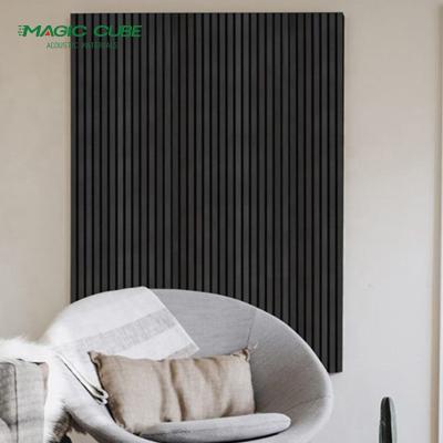 중국 27mm MDF 패턴 오크 슬레이트 소음 격리 및 음향 처리를 위한 나무 벽 디퓨저 판매용