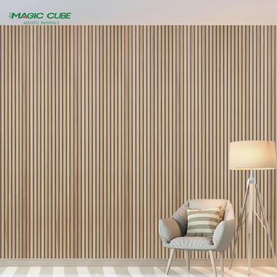 중국 자연 나무 오크 화이트 컬러 음 흡수 아쿠파넬 내부용 음향 벽 패널 판매용