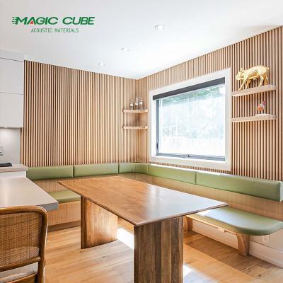 중국 실내용 폴리에스터 두께 9mm/12mm 목재 슬레이트 음향 패널 판매용