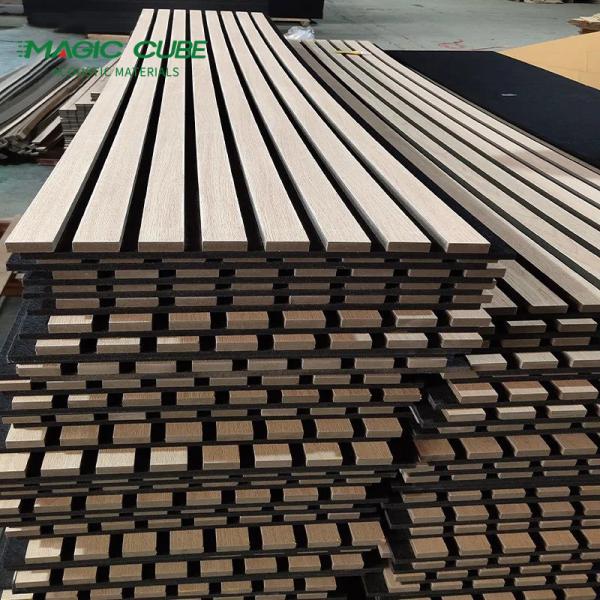 Quality Master Wood Wall Slat Aku Panel Oak Veneer Sound Absorption Panel for Apartments for sale